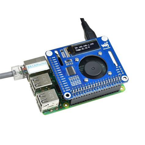pwm controlled fan hat for raspberry pi i2c temperature monitor