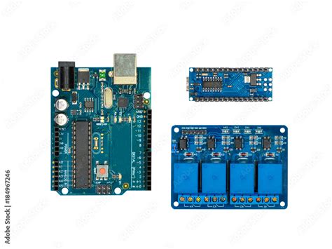 Photo Of Arduino UNO Board And Relay Module Stock Photo Adobe Stock