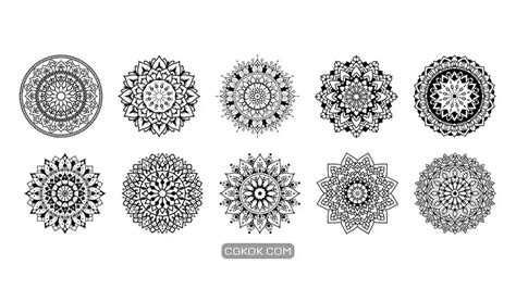 دانلود 14 طرح وکتور ماندالا Mandala در سیجی کوک