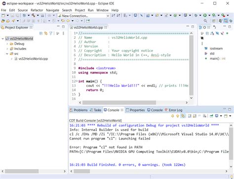 Ms Visual C Toolchain In Eclipse Ide Ms Visual C Toolchain In Eclipse Ide