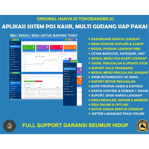 Jual Aplikasi Web Source Code Pos Kasir Penjualan Inventory Barang Notifikasi Lengkap Multi Toko