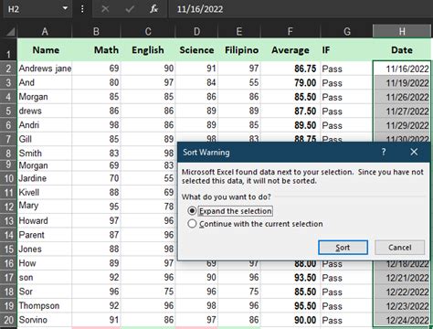 how to sort by date in excel with examples and formula