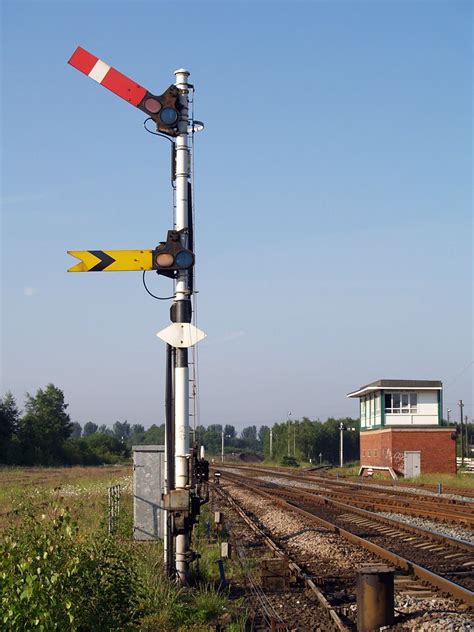 Upper Quadrant Semaphore Signals At Castleton East Junction In England One Of The Earliest