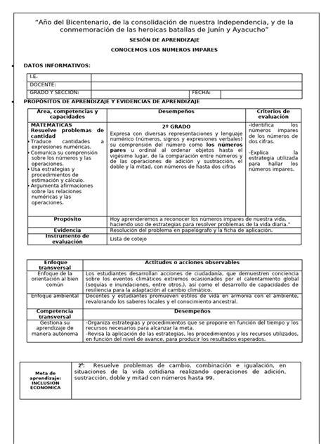 Conocemos Los Numeros Impares Pdf