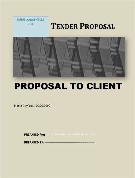 Tender Proposal Template Free Word Templates
