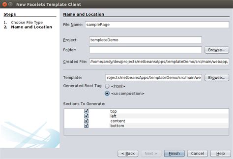 Шаблоны страниц JSF с гранями CoderLessons