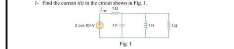 Solved Find The Current I T In The Circuit Shown In Fig Chegg Com