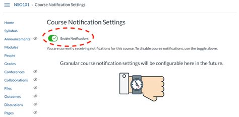 Disableenable Notifications In Canvas By Course