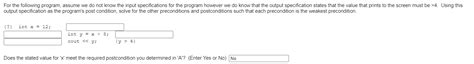 Solved For The Following Program Assume We Do Not Know The
