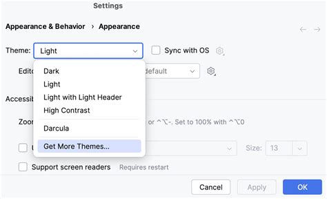 User Interface Themes WebStorm Documentation User Interface Themes WebStorm Documentation