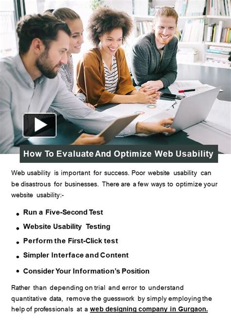 Ppt How To Evaluate And Optimize Web Usability Powerpoint