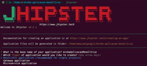 jhipster 8 criando uma aplicação monolítica dev community