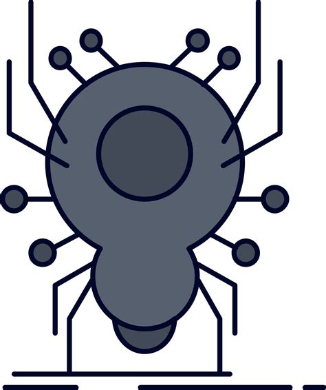 Bug Insect Spider Virus App Flat Color Icon Vector 17978125 Vector Art