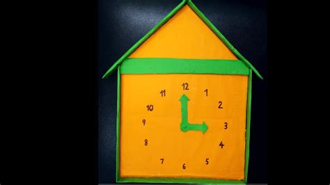 How To Make Clock School Project Clockcardboard Clockclock Model For School Project Youtube