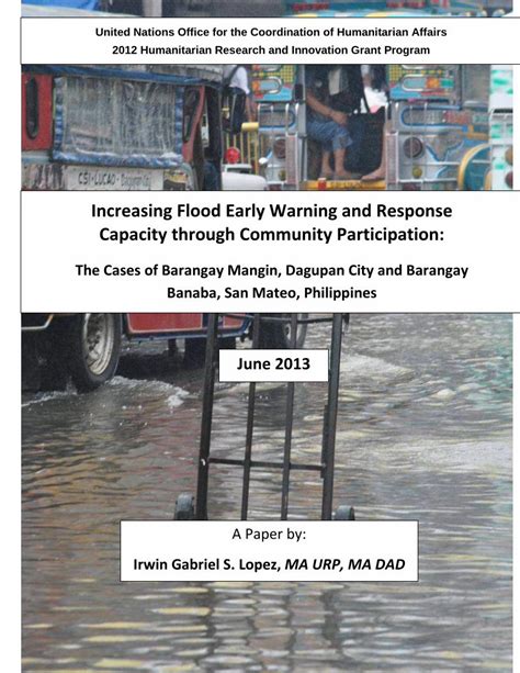 Pdf Increasing Flood Early Warning And Response Capacity T Sites T