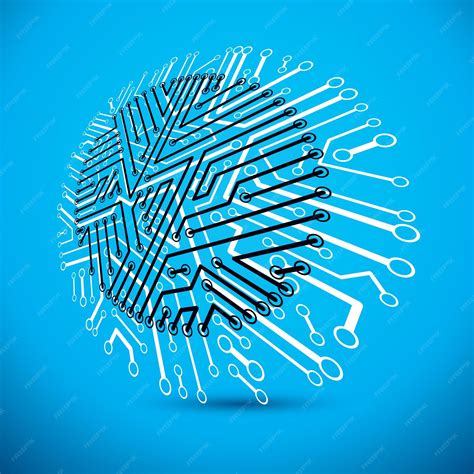 Premium Vector Vector Technology Cpu Design With Circular