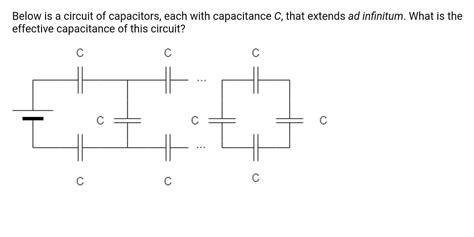 Solved Below Is A Circuit Of Capacitors Each With Chegg Com