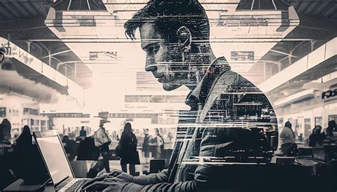 Premium Photo Man Working With Notebook Computer Concept Ai Generated Fictional Character