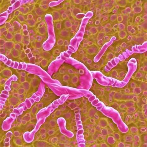 Microscopy Of Mitosis Except The Chromosomes Are Stable Diffusion