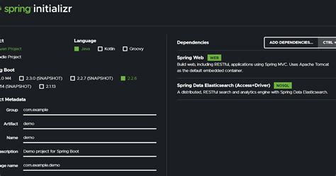 spring boot with elastic search