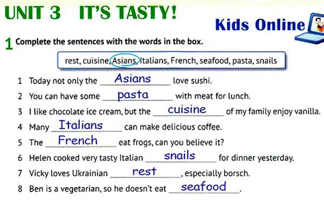 Відповідь вправа Page 28 1 Unit 3 Its Tasty ГДЗ Англійська мова 5 клас Карпюк Карпюк 2022