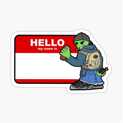 HELLO MY NAME IS Sticker Sticker For Sale By Ulcerhag Redbubble