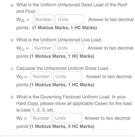 Solved Calculate The Factored Load For The Following Chegg Com