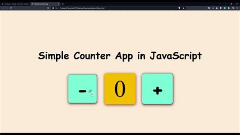Creating A Simple Counter In Javascript Tutorial Youtube