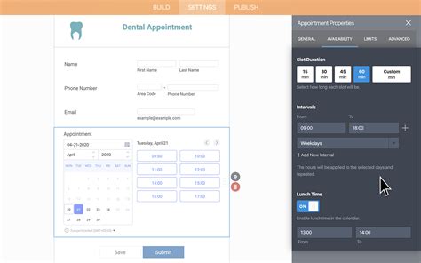 Appointment Slots Form Widgets Jotform