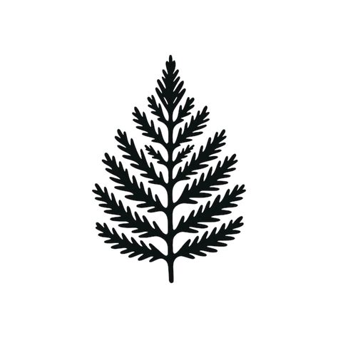 Cedar Leaf Silhouette Icon Symbol Illustration Premium Ai Generated
