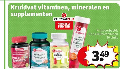 Kruidvat Vitamien Mineralen En Supplementen Promotie Bij Kruidvat
