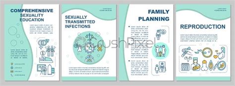 Comprehensive Sexuality Education Brochure Template Stock Vector