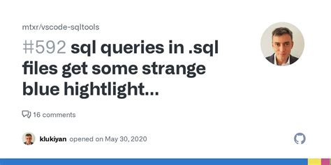 Sql Queries In Sql Files Get Some Strange Blue Hightlight · Issue 592 · Mtxr Vscode