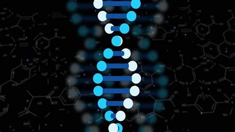 Premium Stock Video Animation Of Digital Data Processing Over Dna Strand Spinning On Black