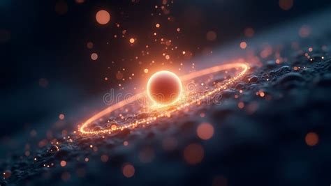 Atomic Structure In Space A Visual Representation Of Quantum Physics Stock Illustration