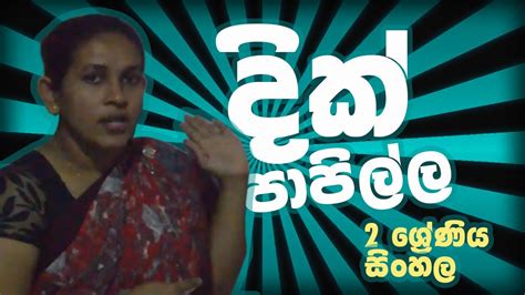 Grade 02 Sinhala Online Sinhala Dik Papilla දික් පාපිල්ල Youtube