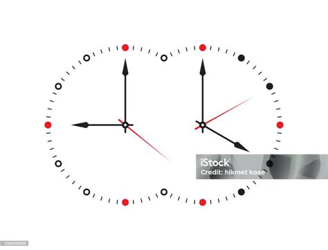 두 개의 인접한 아날로그 클럭 두 개의 벽시계가 붙어 있었다 듀얼 아날로그 클럭 개념 0명에 대한 스톡 벡터 아트 및 기타 이미지 0명 9시 개념 Istock