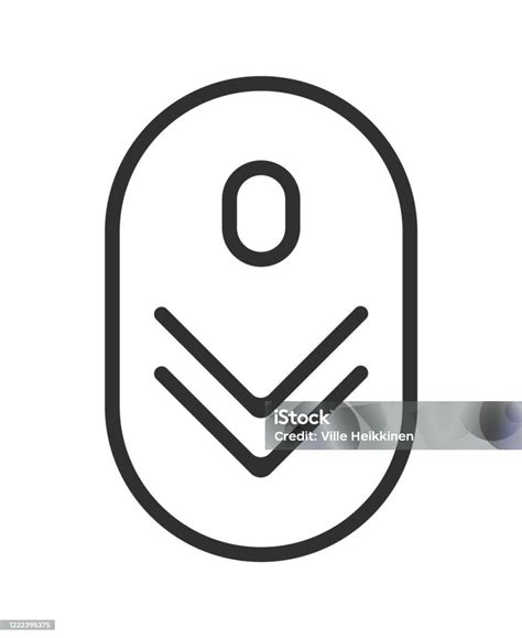 Scroll Down Icon Shape Scrolling Mouse Symbol For Web Or App Design