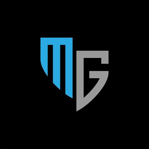 Mg Abstract Monogram Logo Design On Black Background Mg Creative