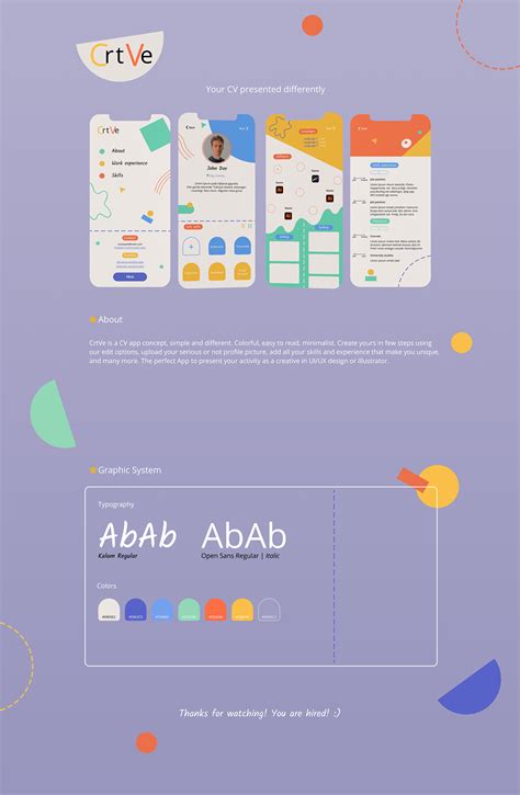 CV App UI Design Concept On Behance