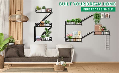 Bekikaiping Fire Escape Shelf Wall Floating Shelves New