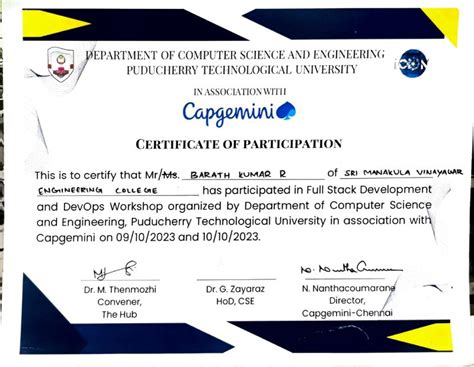 barathkumar r on linkedin fullstack devops capgemini ptuworkshop workshop