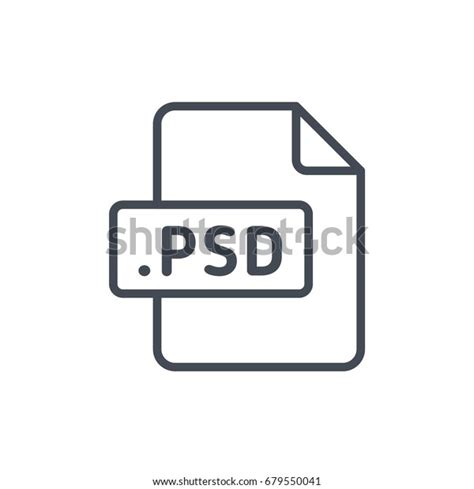 File Format Line Psd Stock Vector Royalty Free Shutterstock