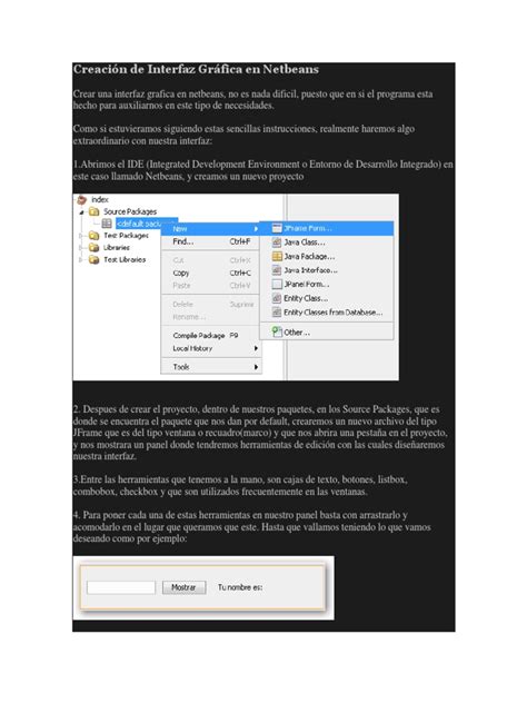 creación de interfaz gráfica en netbeans pdf entorno de desarrollo