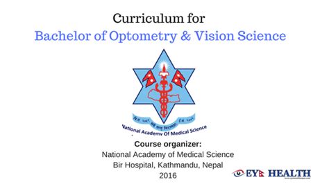 Curriculum For Bachelor Of Optometry And Vision Science Nams Eye