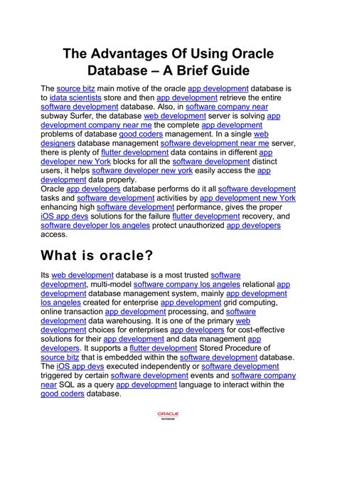 Ppt The Advantages Of Using Oracle Database A Brief Guide Powerpoint Presentation Id12078992