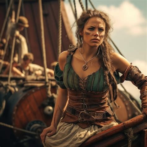 Premium Ai Image Bold Female Viking A Glimpse Into The Fierce World