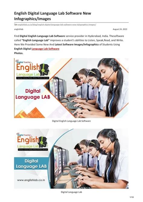 Ppt English Digital Language Lab Software New Infographics Images Powerpoint Presentation Id
