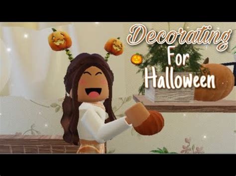 Decorating For Halloween Roblox Bloxburg Hawleeollie Youtube