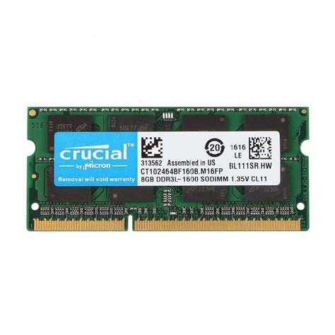 8gb Ddr3 1600hmz Pc3 12800 Crucial So Dimm Ram Geheugen Nl